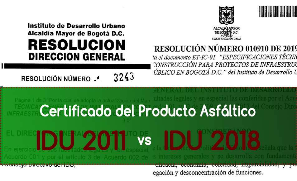 Comparativo Especificaciones Técnicas IDU 2011 vs 2018 - Compañía de ...